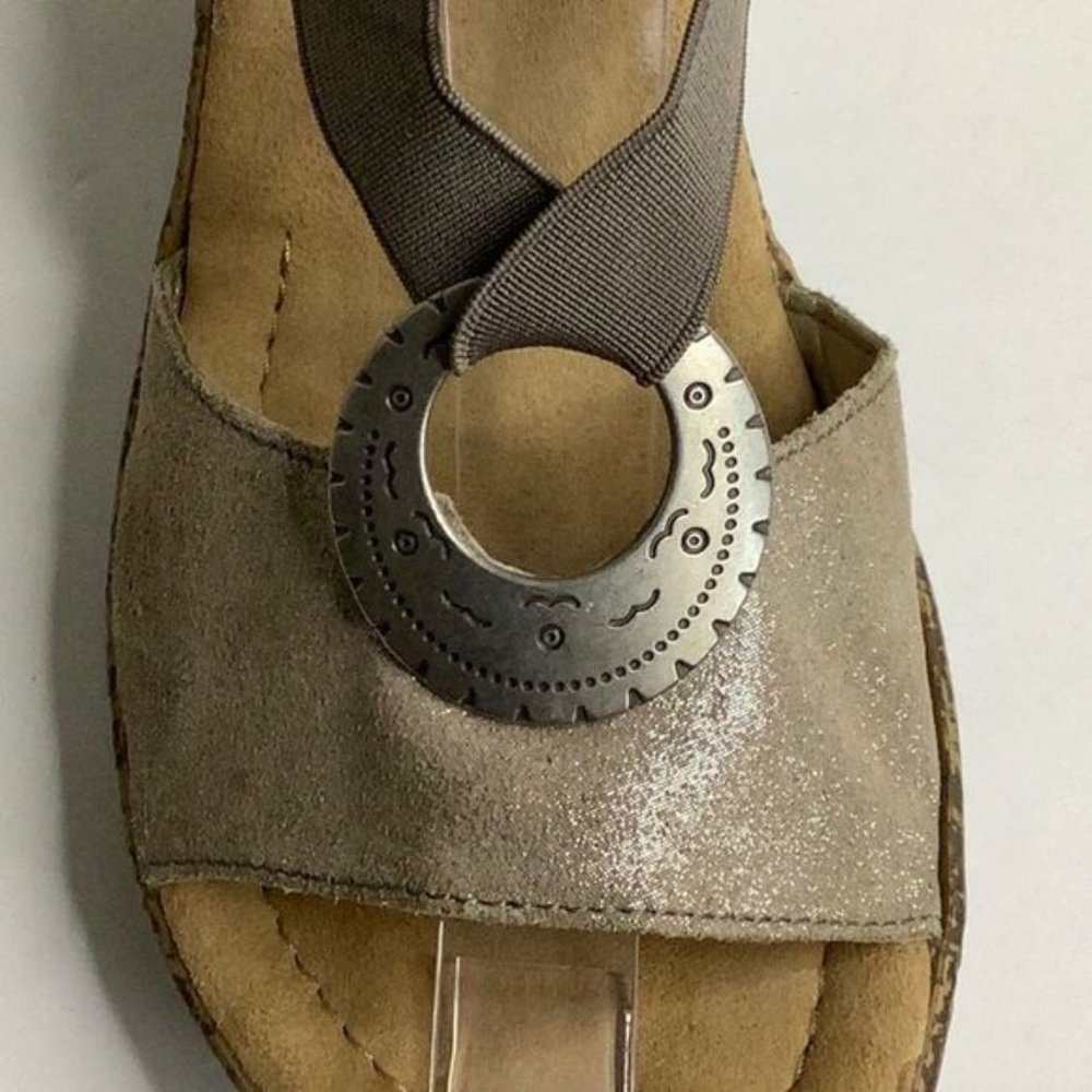 Rieker Anti Stress Metallic Wedge Sandals Size 40 Eu … - Gem